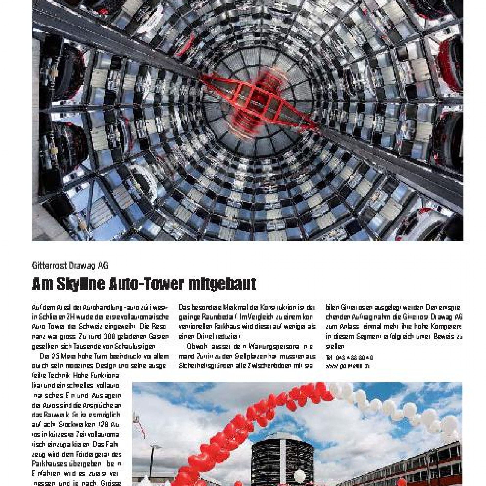 Am Skyline Auto-Tower mitgebaut | Baublatt