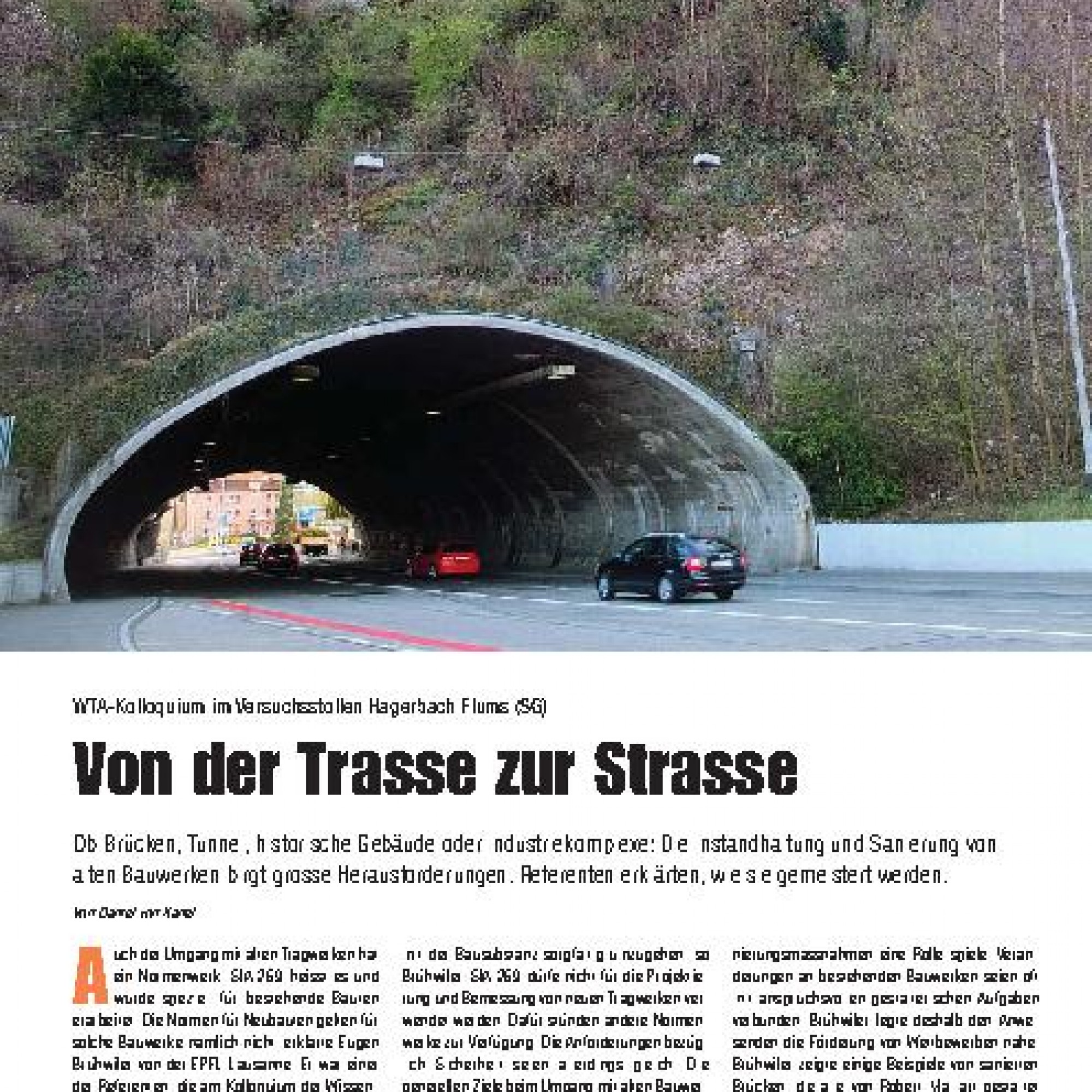 Von der Trasse zur Strasse | Baublatt