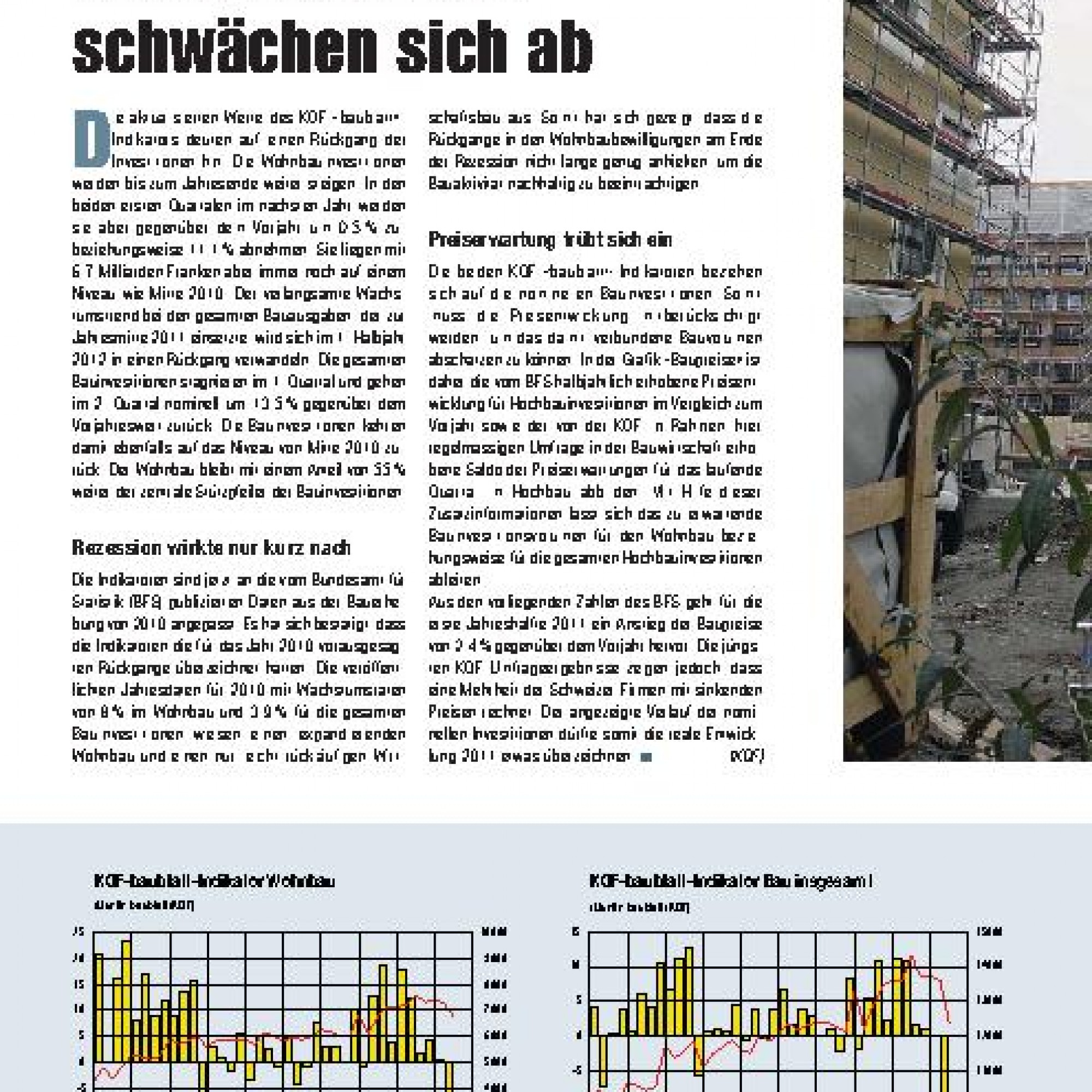Bauinvestitionen schwächen sich ab | Baublatt