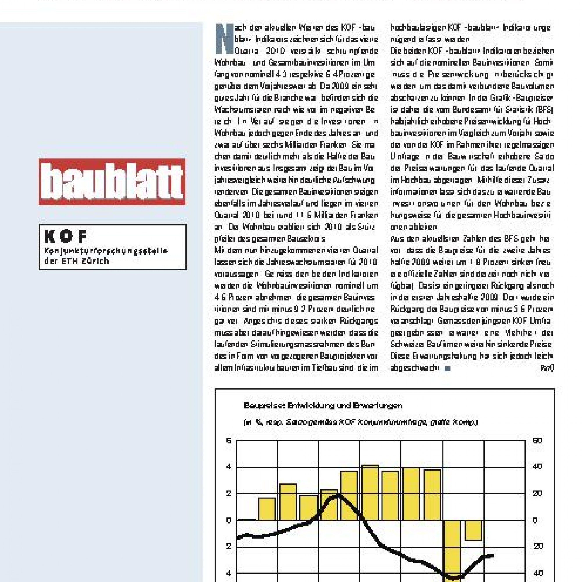 Wohnbau stabilisiert die Branche | Baublatt