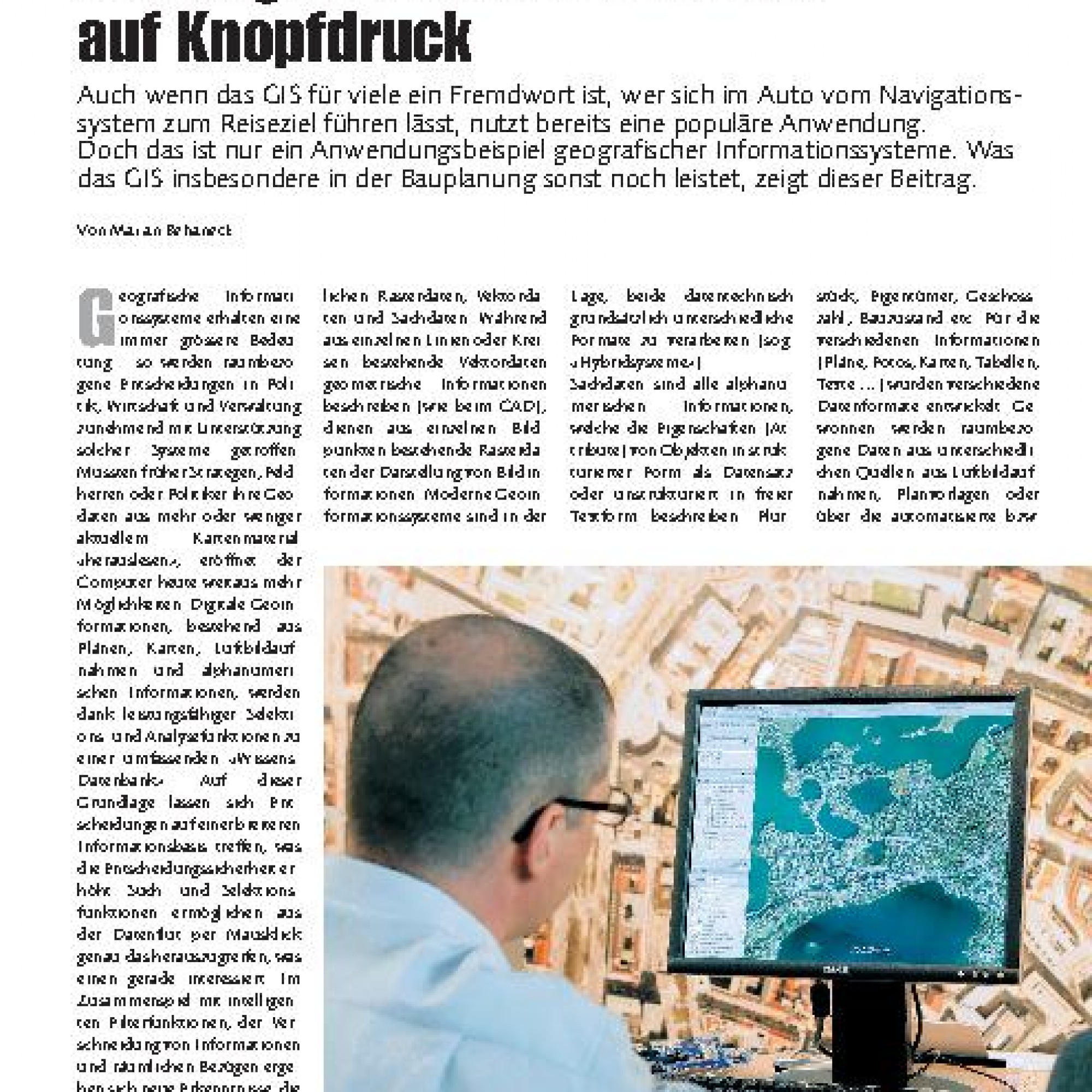 Geografische Informationssysteme im Baubereich: Planungsrelevante ...