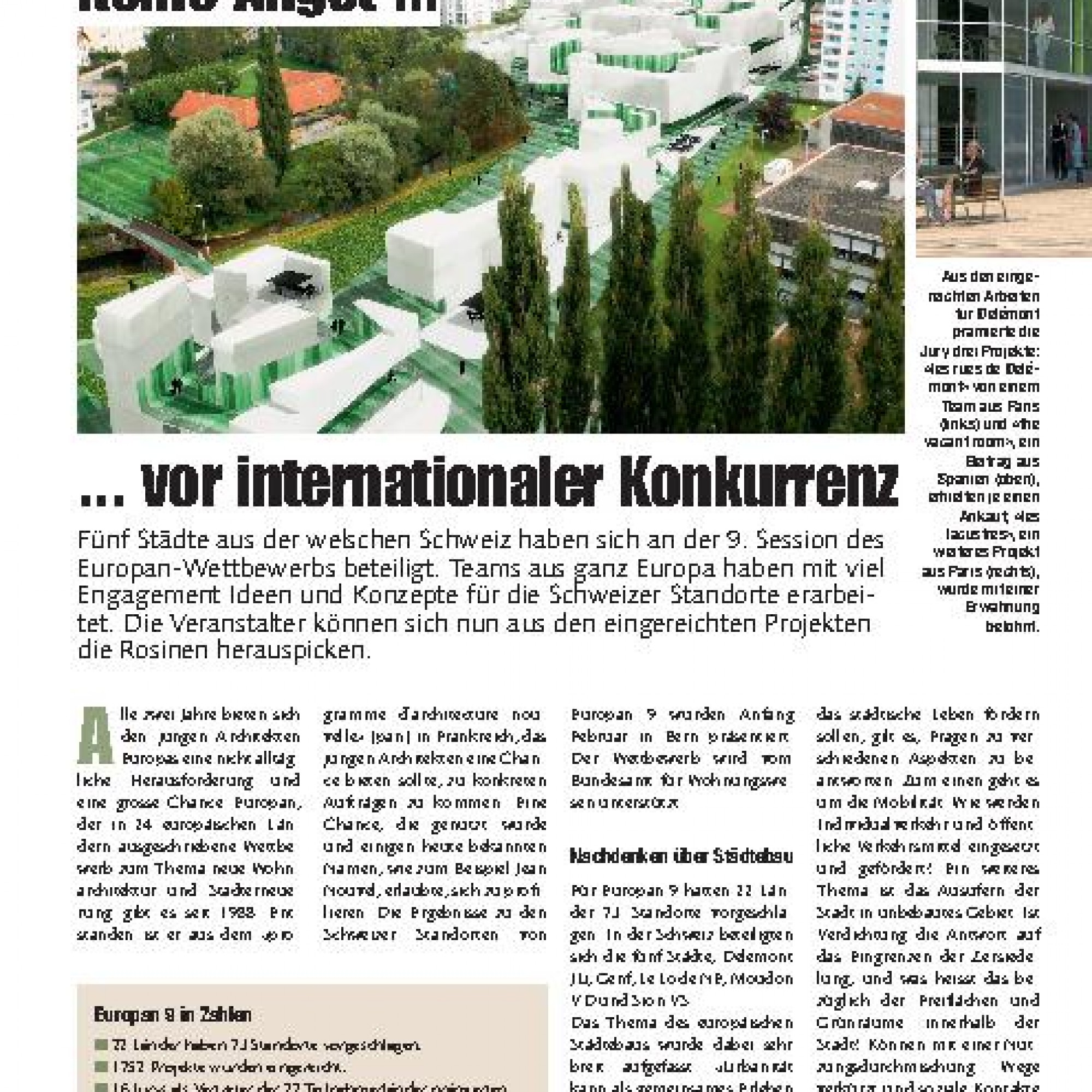 Ergebnisse des Wettbewerbs Europan 9: Keine Angst vor internationaler ...