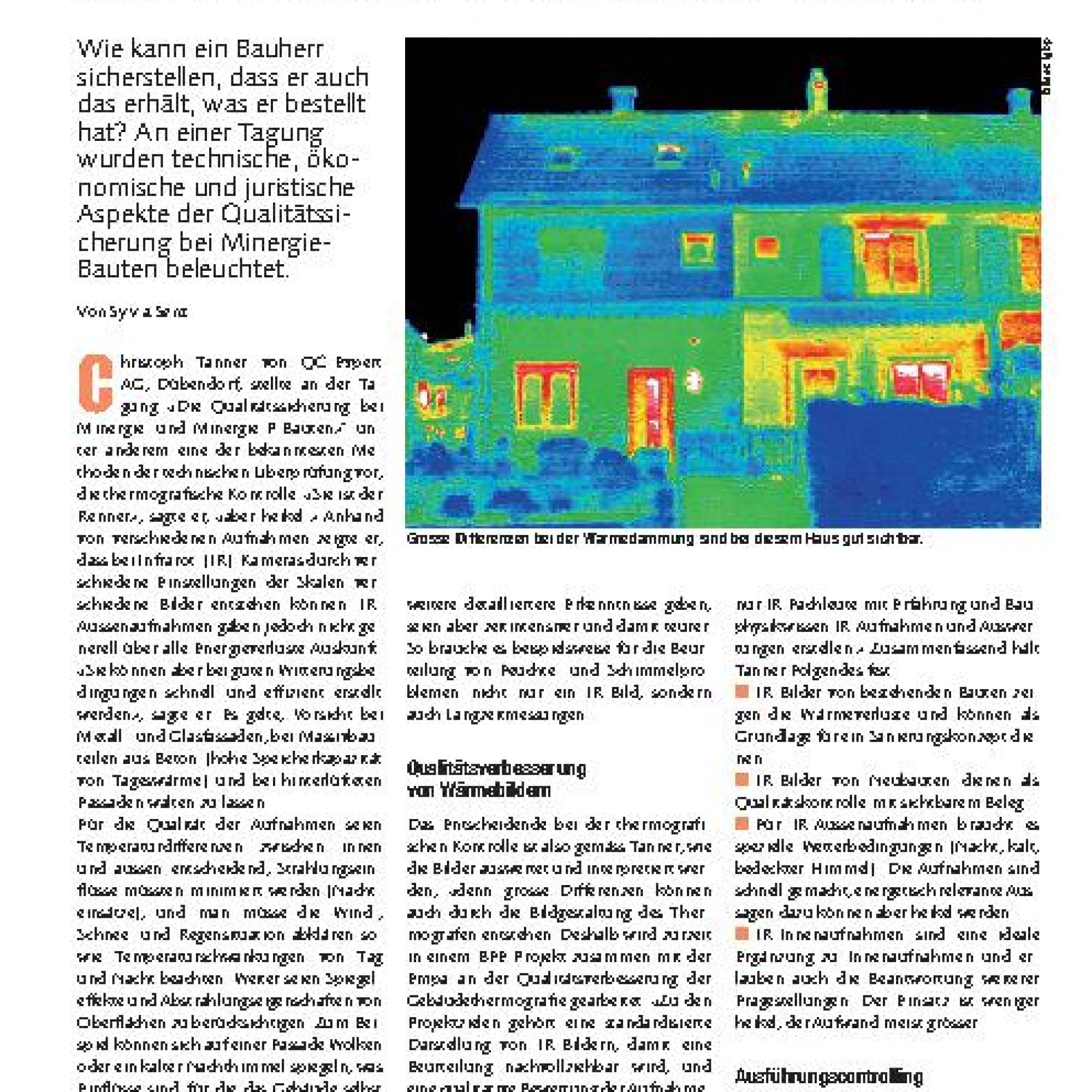 Minergie- und Minergie-P-Bauten: Das Vertrauen in die Marke stärken ...