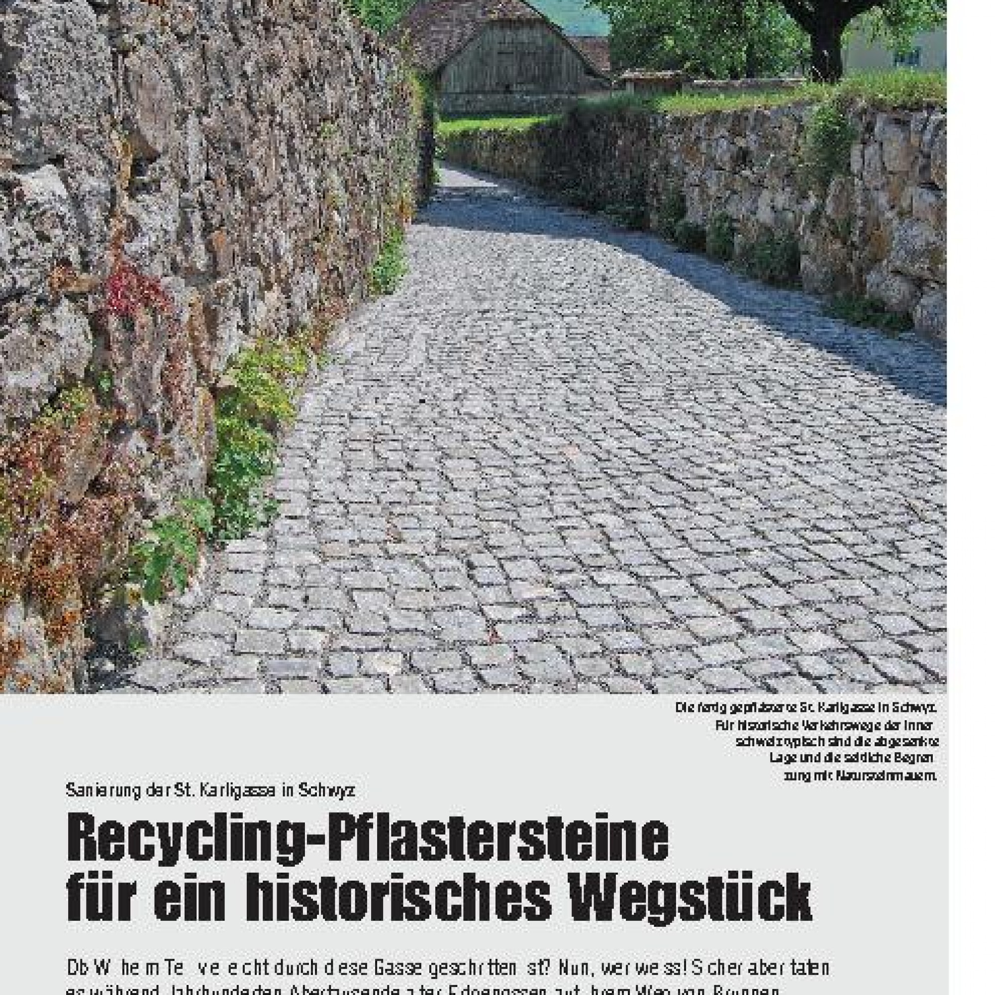 Recycling-Pflastersteine für ein historisches Wegstück | Baublatt
