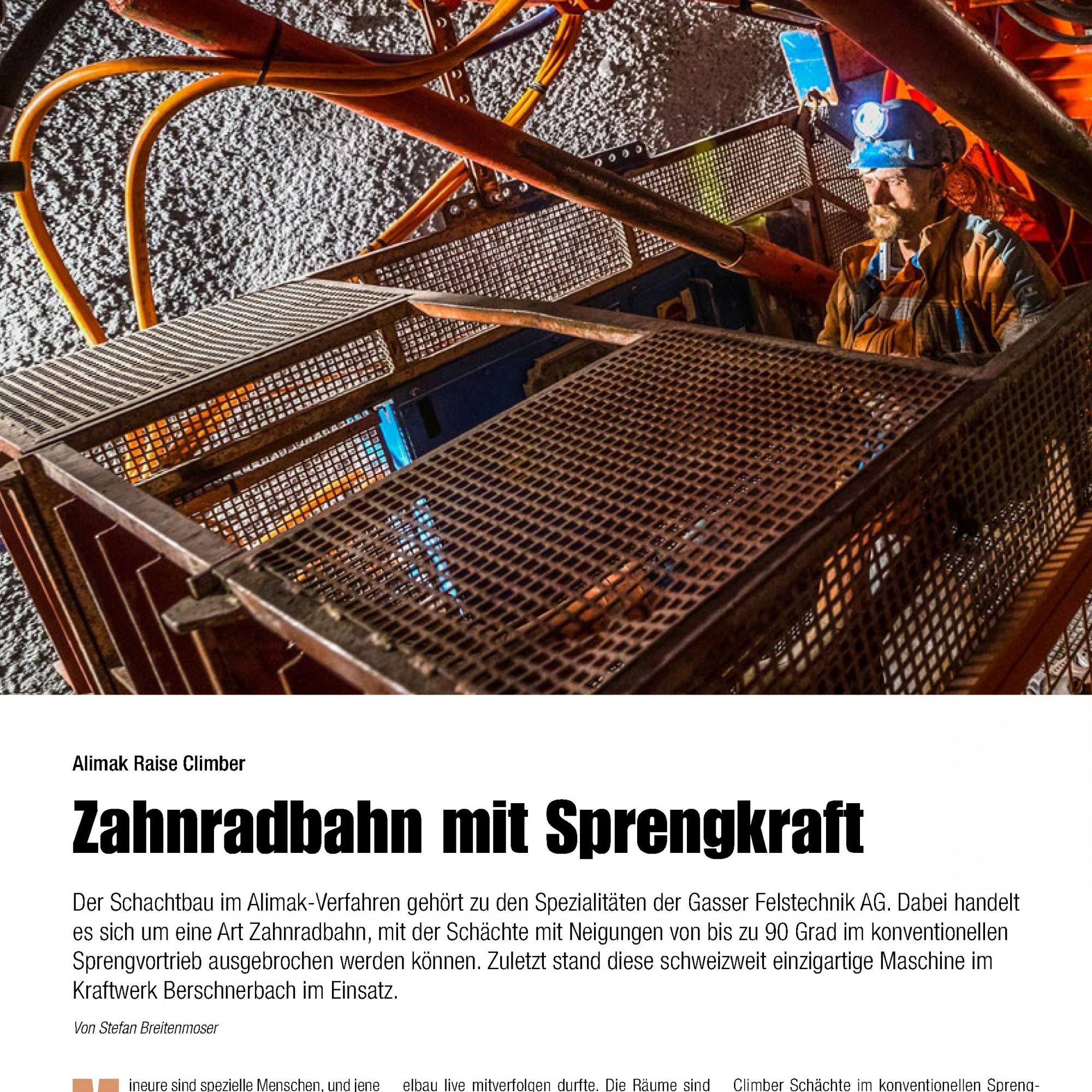 Alimak Raise Climber: Zahnradbahn mit Sprengkraft | Baublatt