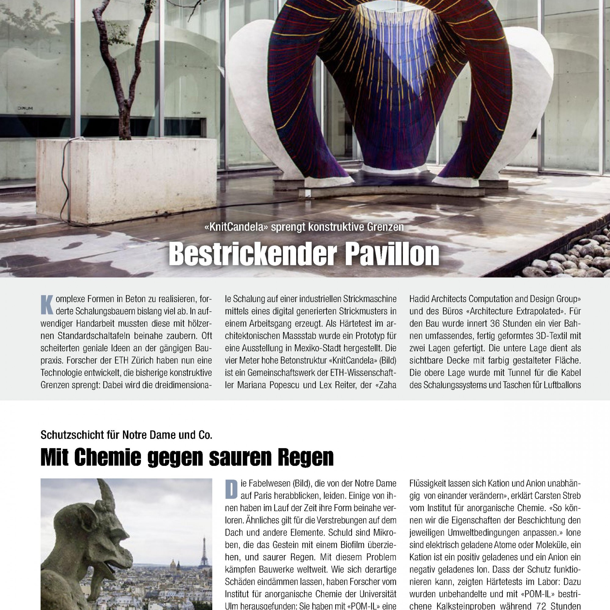 «KnitCandela» sprengt konstruktive Grenzen: Bestrickender Pavillon ...